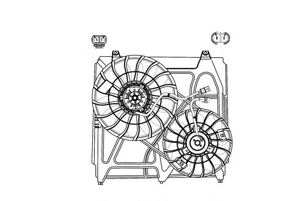 Ventilator hladanjaka 417023W1 - Kia Sorento (JC), 02-09