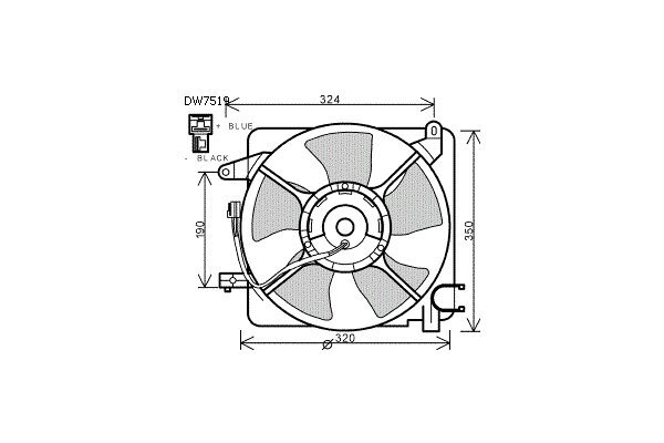 Ventilator hladnjaka Chevrolet Spark 05-