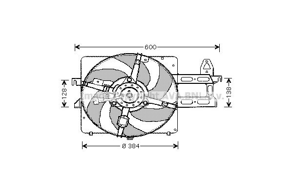 Ventilator hladnjaka Ford Escort 95- za klimu