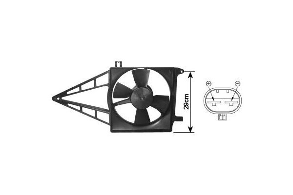 Ventilator hladnjaka Opel Astra 91-98 benzin