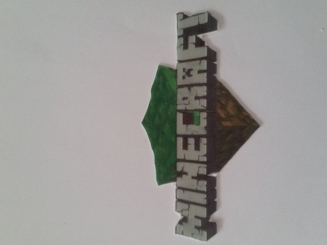 ukrasi za torte Minecraft logo