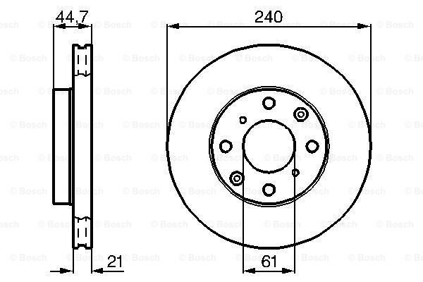 Prednja diskovi kočnica BS0986478115 - Honda Civic 92-01