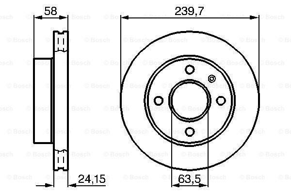 Prednja diskovi kočnica BS0986478148 - Ford Sierra 82-93