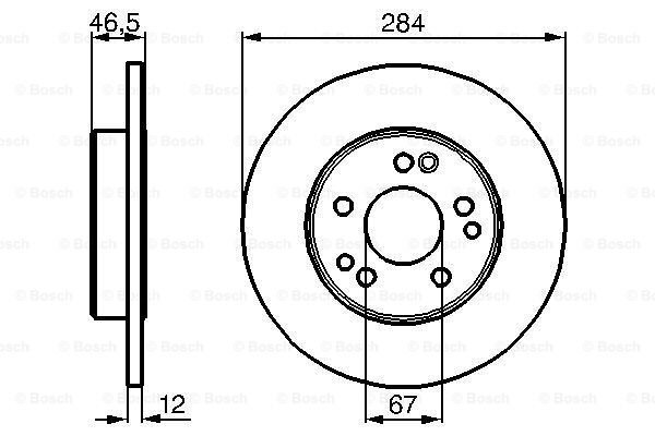 Prednja diskovi kočnica BS0986478187 - Mercedes-Benz Razred E 85-95