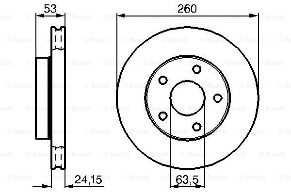 Prednja diskovi kočnica BS0986478195 - Fiat Scorpio -95