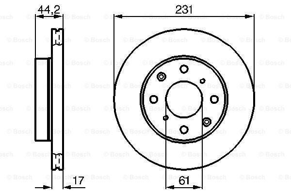Prednja diskovi kočnica BS0986478203 - Honda CRX 85-88