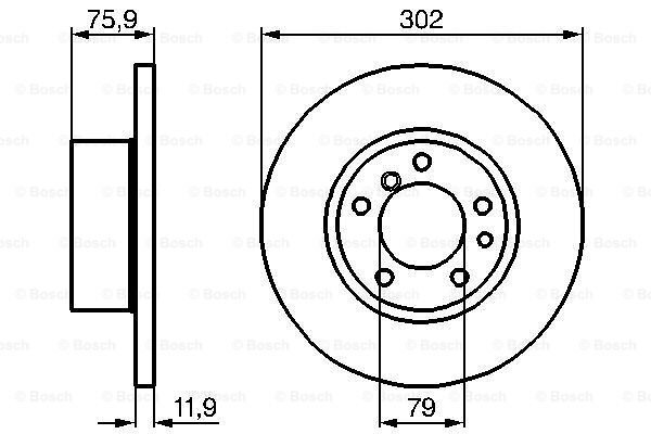 Prednja diskovi kočnica BS0986478319 - BMW Serije 5 88-96