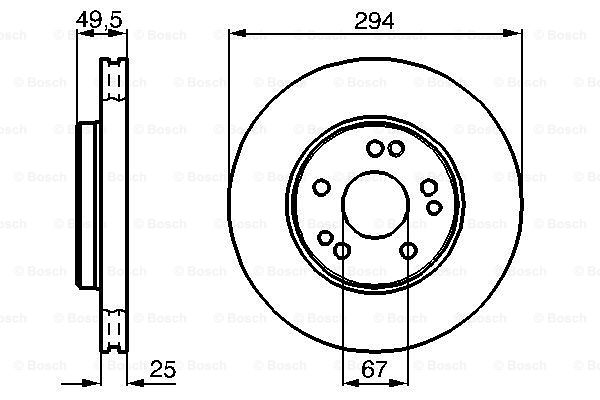 Prednja diskovi kočnica BS0986478428 - Mercedes-Benz Razred E 85-95