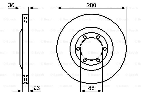 Prednja diskovi kočnica BS0986478437 - Opel Frontera 91-03