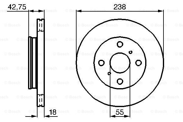 Prednja diskovi kočnica BS0986478438 - Toyota Starlet 90-96