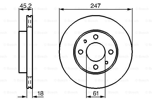 Prednja diskovi kočnica BS0986478459 - Nissan Almera 95-00
