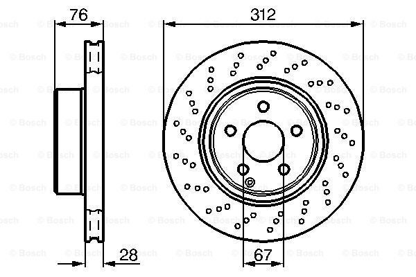 Prednja diskovi kočnica BS0986478471 - Mercedes-Benz Razred S 98-05