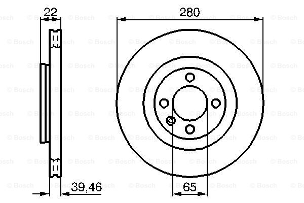 Prednja diskovi kočnica BS0986478508 - Seat Toledo 91-99