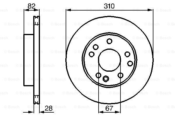 Prednja diskovi kočnica BS0986478528 - Mercedes-Benz Razred S 91-98