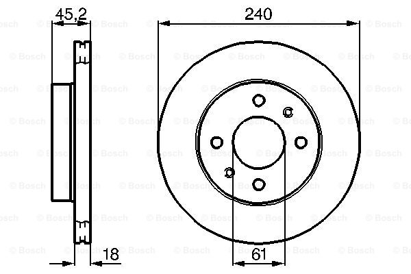 Prednja diskovi kočnica BS0986478533 - Nissan 100NX 90-94
