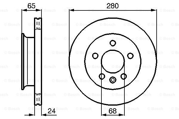 Prednja diskovi kočnica BS0986478548 - Volkswagen Transporter 90-03