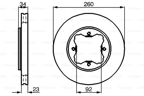 Prednja diskovi kočnica BS0986478568 - Honda Accord 90-96