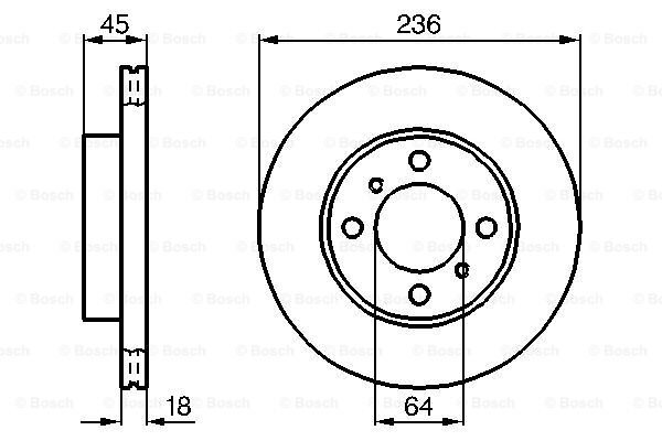 Prednja diskovi kočnica BS0986478572 - Mitsubishi Colt 92-03