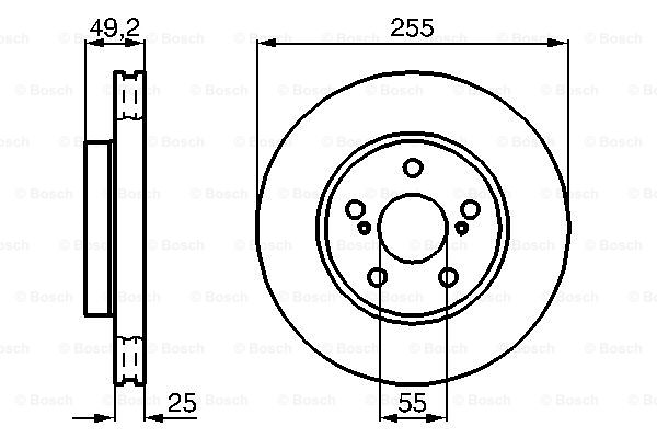 Prednja diskovi kočnica BS0986478584 - Toyota Celica 94-05