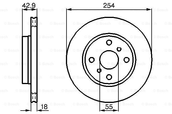 Prednja diskovi kočnica BS0986478585 - Toyota Paseo 95-99