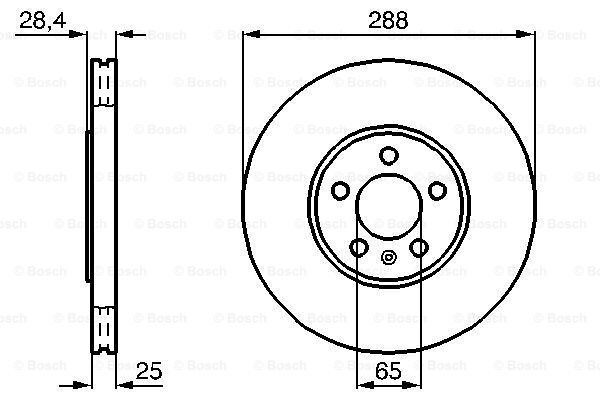 Prednja diskovi kočnica BS0986478619 - Volkswagen Vento 91-