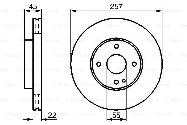 Prednja diskovi kočnica BS0986478638 - Mazda MX3 91-
