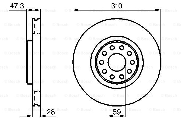 Prednja diskovi kočnica BS0986478669 - Alfa Romeo 166 98-09