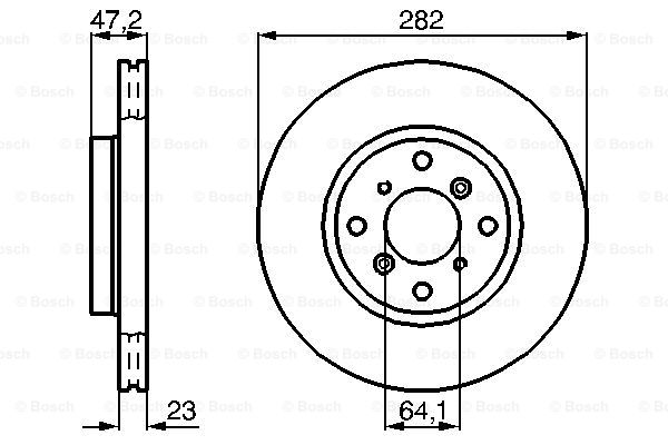 Prednja diskovi kočnica BS0986478681 - Honda Civic 95-01