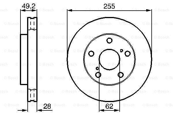 Prednja diskovi kočnica BS0986478726 - Toyota Camry 91-96