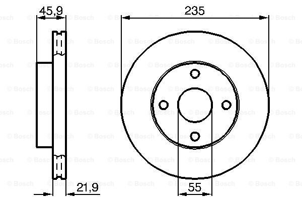 Prednja diskovi kočnica BS0986478787 - Mazda 323 94-04