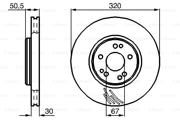 Prednja diskovi kočnica BS0986478792 - Mercedes-Benz Razred SL 89-01