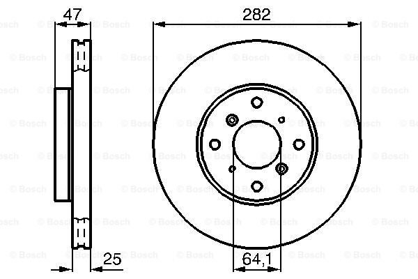 Prednja diskovi kočnica BS0986478982 - Honda Accord 98-02