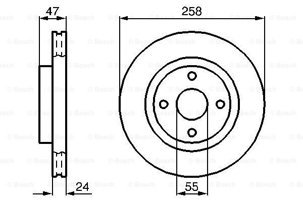 Prednja diskovi kočnica BS0986478989 - Mazda 323 99-04