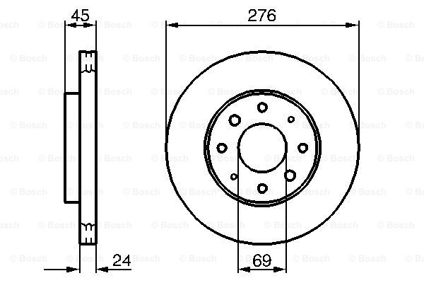 Prednja diskovi kočnica BS0986479140 - Mitsubishi Galant 93-04