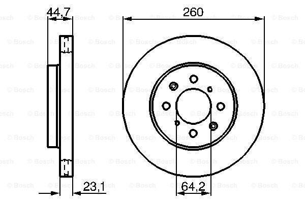 Prednja diskovi kočnica BS0986479226 - Honda Civic 01-05