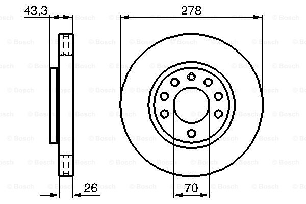 Prednja diskovi kočnica BS0986479262 - Opel Corsa 06-15