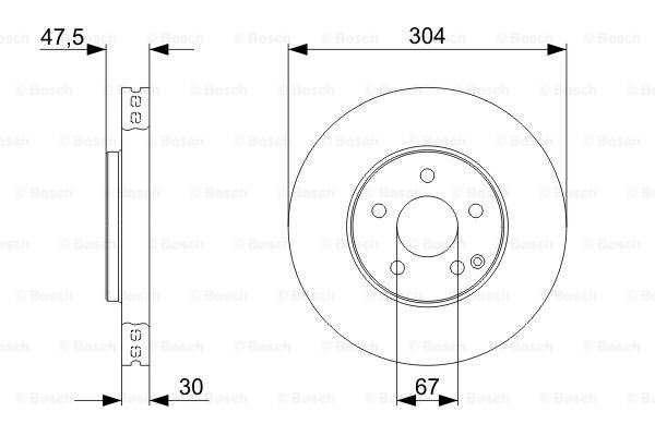 Prednja diskovi kočnica BS0986479333 - Mercedes-Benz Razred E 02-09