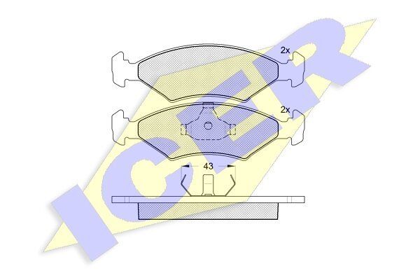 Prednje i zadnje kočione obloge IE180329 - Ford Escort, Fiesta, Sierra