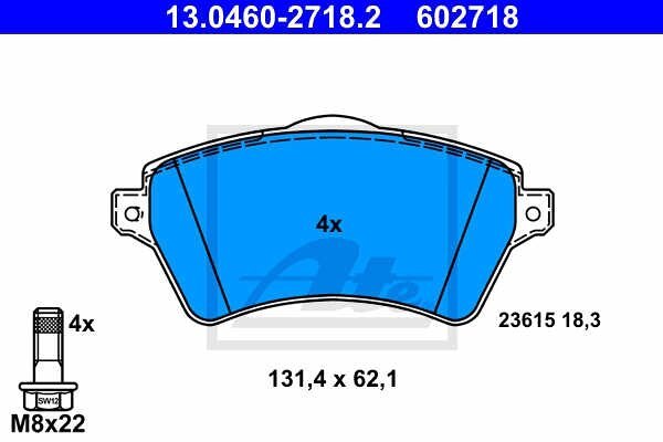 Prednje kočione obloge 13.0460-2718.2 - Land Rover Freelander 97-06