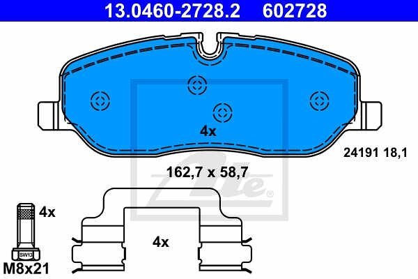 Prednje kočione obloge 13.0460-2728.2 - Land Rover Discovery 04-