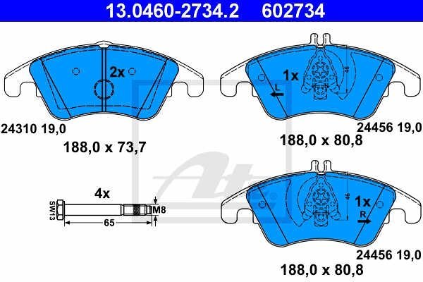 Prednje kočione obloge 13.0460-2734.2 - Mercedes-Benz Benz Klasa C, CLS, E, SLK