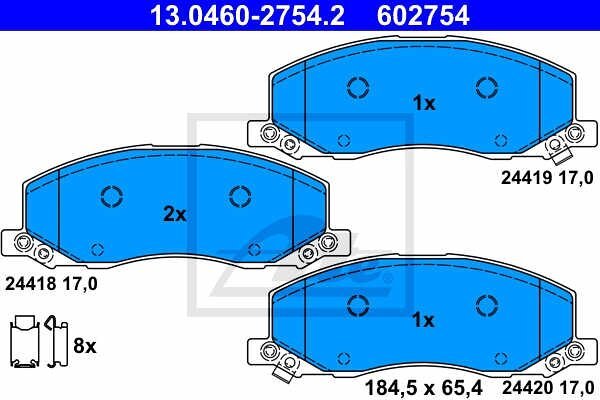 Prednje kočione obloge 13.0460-2754.2 - Opel