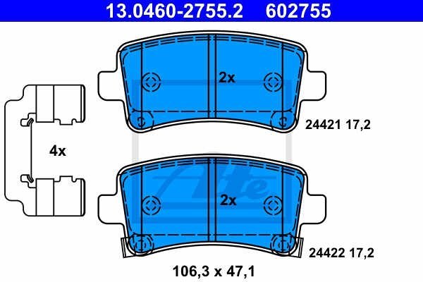 Prednje kočione obloge 13.0460-2755.2 - Opel, Saab