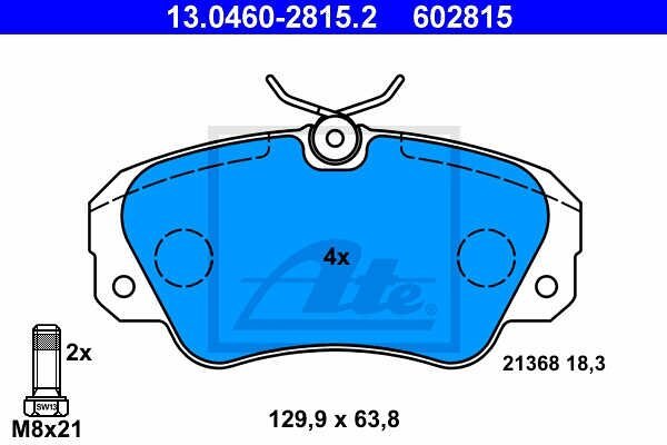 Prednje kočione obloge 13.0460-2815.2 - Opel Omega 86-99