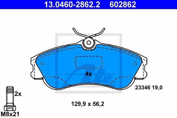 Prednje kočione obloge 13.0460-2862.2 - Citroen Berlingo, Xsara, Xsara Picasso