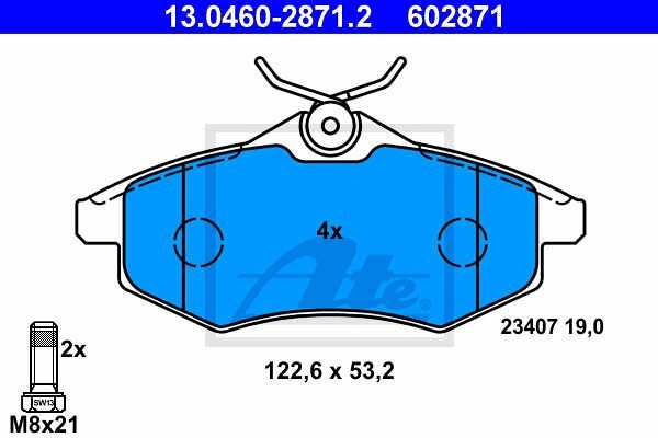 Prednje kočione obloge 13.0460-2871.2 - Citroen C2, C3