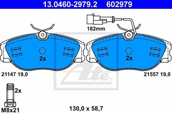 Prednje kočione obloge 13.0460-2979.2 - Alfa Romeo, Fiat, Lancia