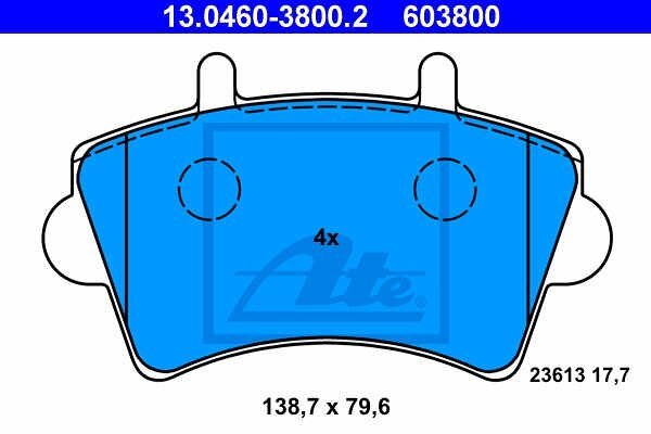 Prednje kočione obloge 13.0460-3800-2 - Opel, Renault