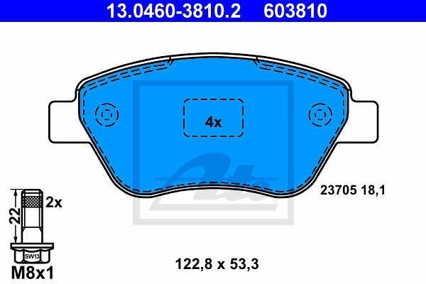 Prednje kočione obloge 13.0460-3810.2 - Fiat Albea