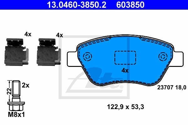 Prednje kočione obloge 13.0460-3850.2 - Alfa Romeo, Fiat, Lancia